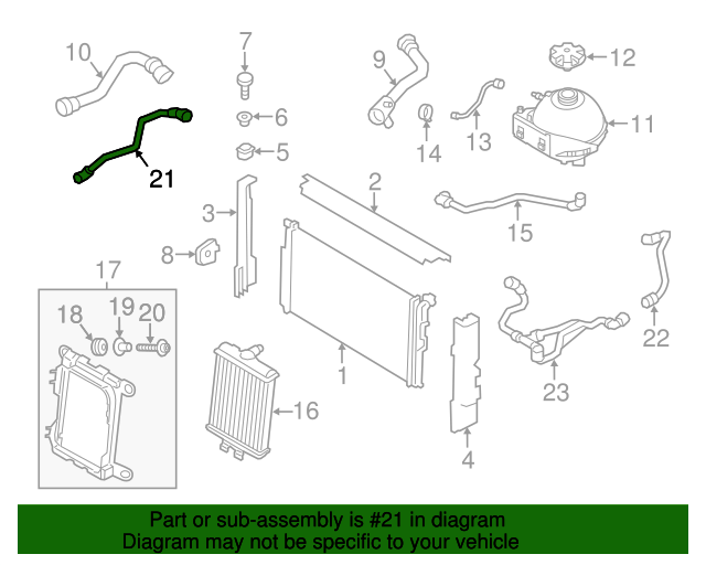 17-12-7-596-841 - Coolant Hose - 2012-2018 BMW | BMWPartsHub