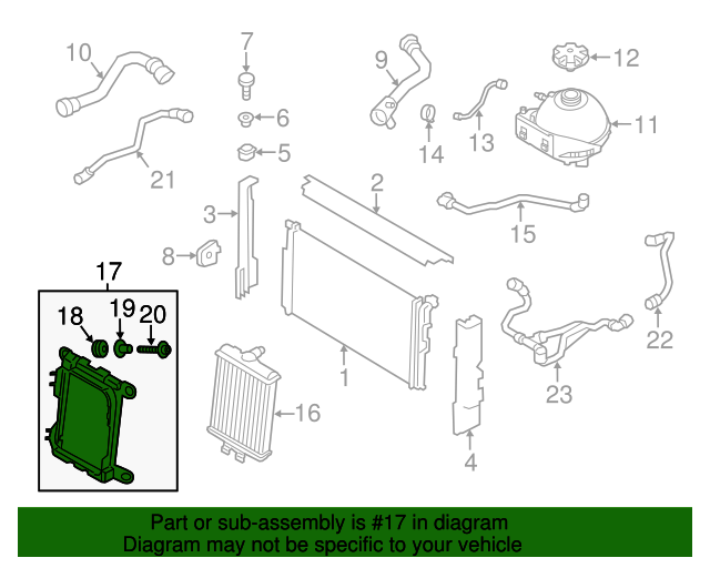 17118620733 - 2012-2021 BMW Radiator Bracket Lower Bracket (17-11-8-620 ...