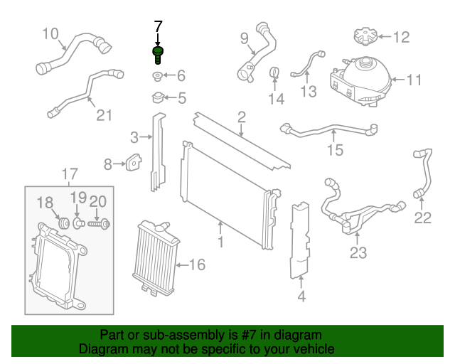 17-11-7-596-922 - Radiator Bracket Upper Bracket - 2012-2021 BMW ...