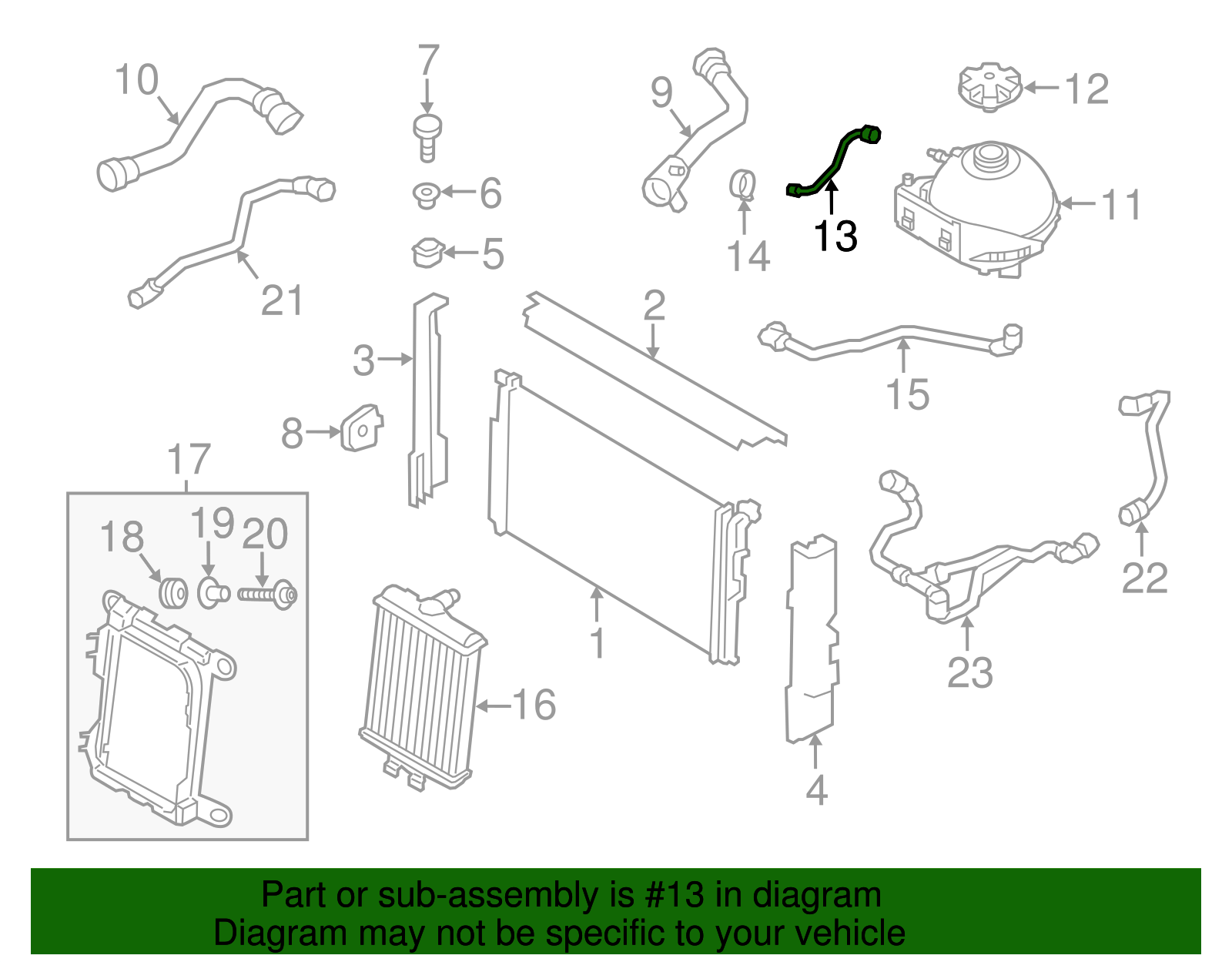 17127596831 - 2012-2016 BMW Vent Hose (17-12-7-596-831) | BMW of South ...