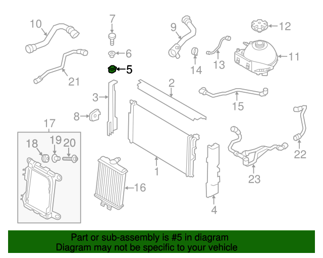 17-11-7-600-539 - Radiator Bracket Upper Insulator - 2012-2021 BMW ...