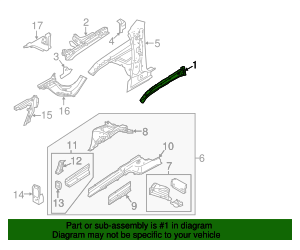 OEM Porsche Inner Rail (95850116100grv) 2011-2018 Porsche Cayenne | OEM ...