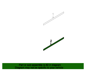 2008-2016 Ford Body Side Molding 8C3Z-2625532-CPTM | QuirkParts