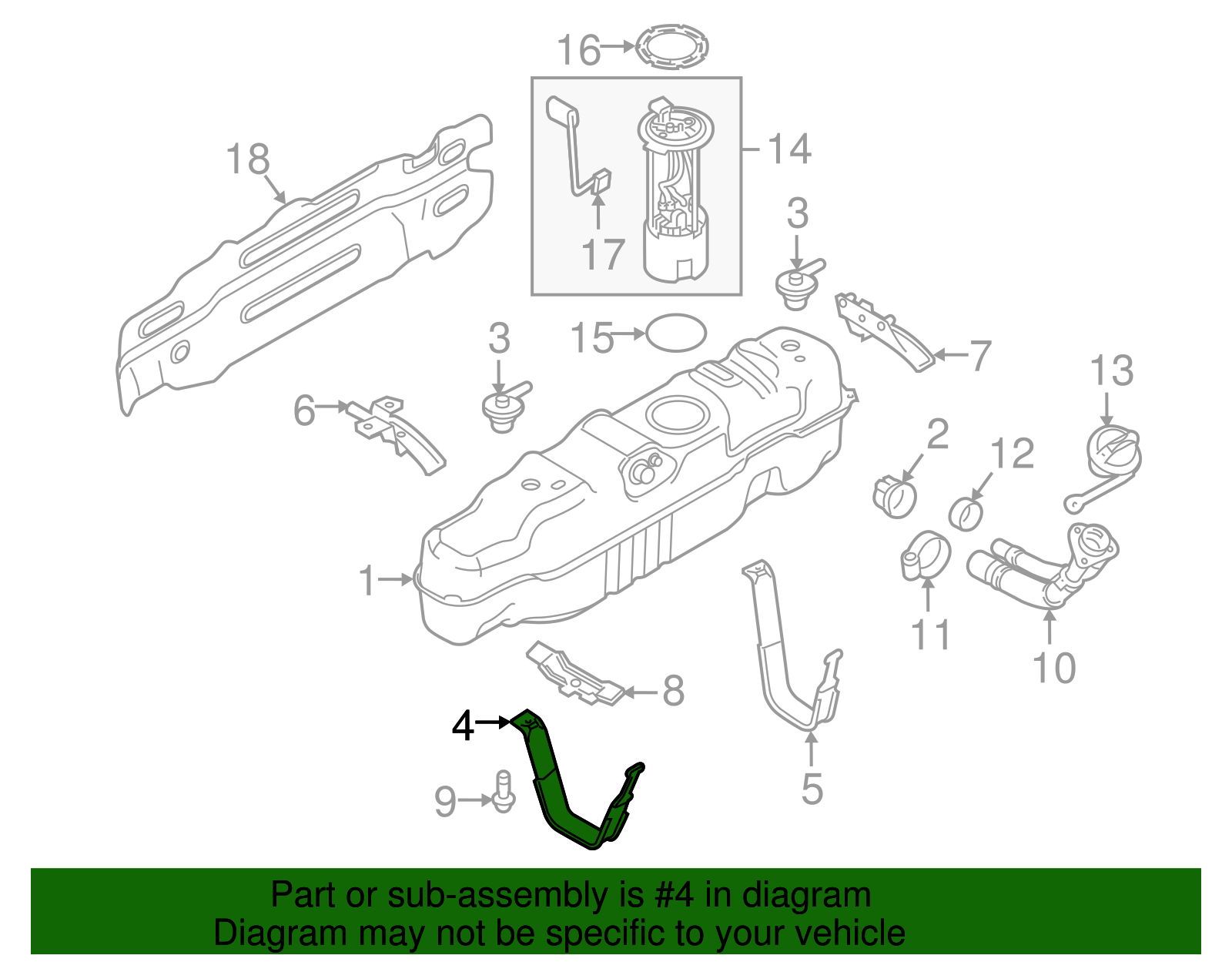 BC3Z-9054-F - Tank Strap 2011-2016 Ford | Big 3 Auto Parts