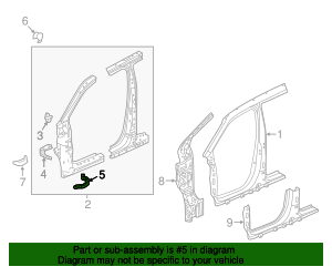 2016-2023 Honda Aperture Reinforced Lower Bracket 63527-TG7-A00ZZ ...
