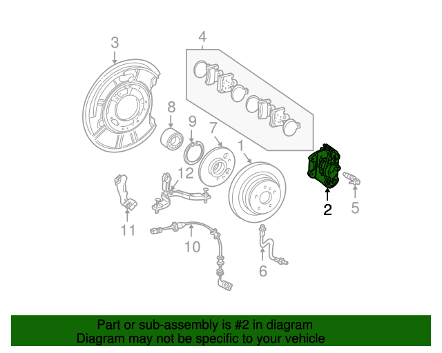 203-423-20-98-80 - Remanufactured Brake Caliper Mercedes-Benz USA Parts