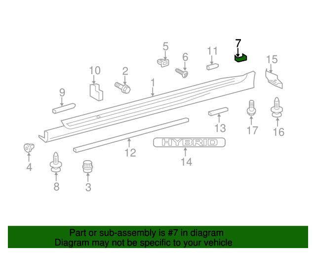 2013-2023 Lexus Rocker Molding End Cover 75863-30907 | OEM Parts Online