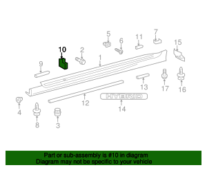 2013-2020 Lexus Rocker Molding Protector 75861-30161 | OEM Parts Online