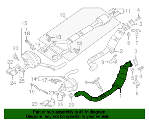 970-113-350-KX - Converter & Pipe - 2014-2016 Porsche Panamera ...