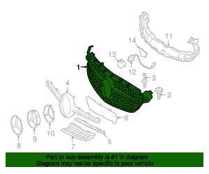 2015-2020 Mercedes-Benz Grille 205-888-12-60 | MB OEM Parts