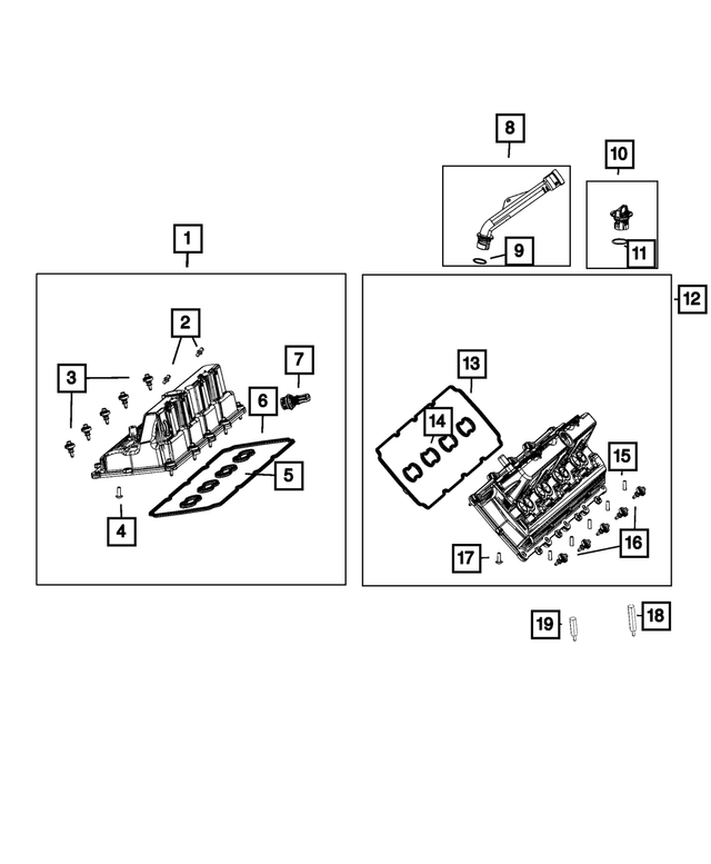 2021-2024 Ram 1500 Cylinder Head Cover Gasket Kit, Left Side 68526541AA ...