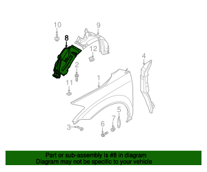 63844-CA00A - Liner Extension 2003-2007 Nissan Murano | Nissan Parts ...