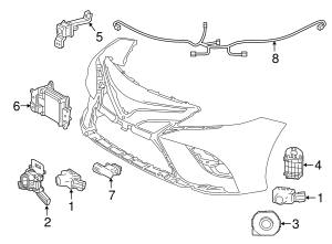 2018-2020 Toyota Camry Front Camera 86790-06140 | Toyota Parts|Toyota ...