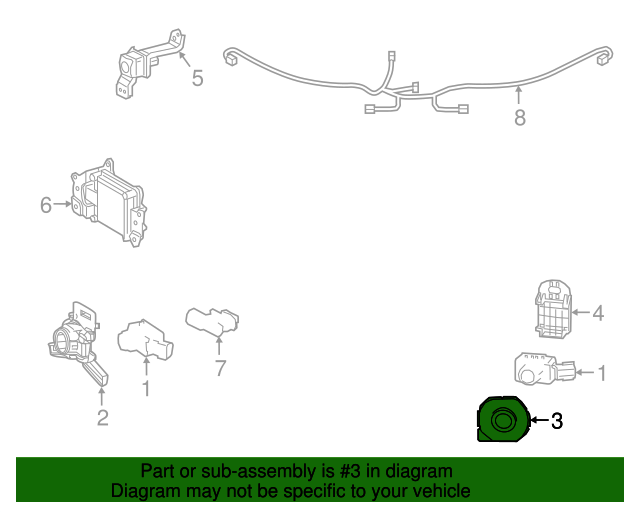89348-42290-A0 - Park Sensor Retainer 2021-2024 Toyota | Ourisman ...