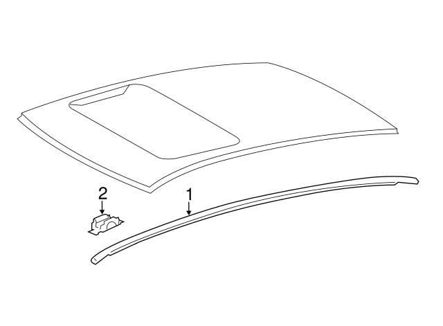 2011-2015 Lexus CT200h Roof Molding 75556-76020-A0 | AutoNationParts.com