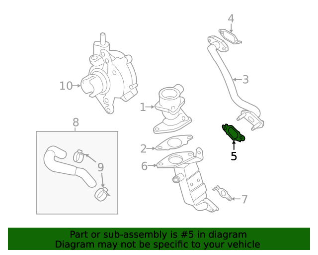 14738AA31A - Egr Pipe Gasket - 2019-2023 Subaru | Subaru Parts Guys