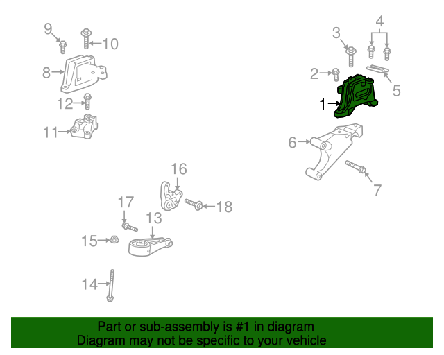 2018-2024 GM Engine Mount 84884383 GM | GMPartsDirect.com