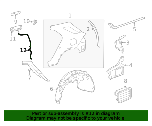 167-630-00-02 - Fuel Filler Housing Drain Hose 2020-2024 Mercedes-Benz ...