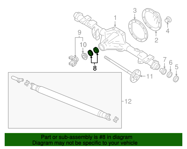 2012-2022 GM Differential Drive Pinion Gear Outer Bearing 22943108 ...