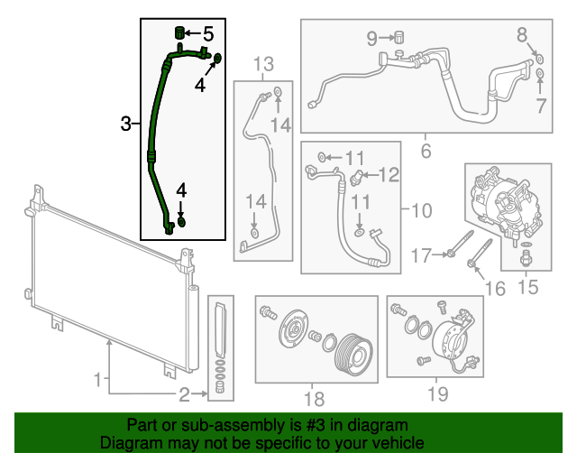 2017-2019 Honda CR-V Hose, Suction 80312-TLC-A01 | OEM Parts Online