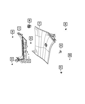 2021-2024 Jeep Lift-Gate Switch, Quarter Panel 68504683AA | My Mopar Parts