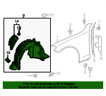 2017-2021 Mercedes-Benz Fender Liner 205-690-41-07 | MB OEM Parts