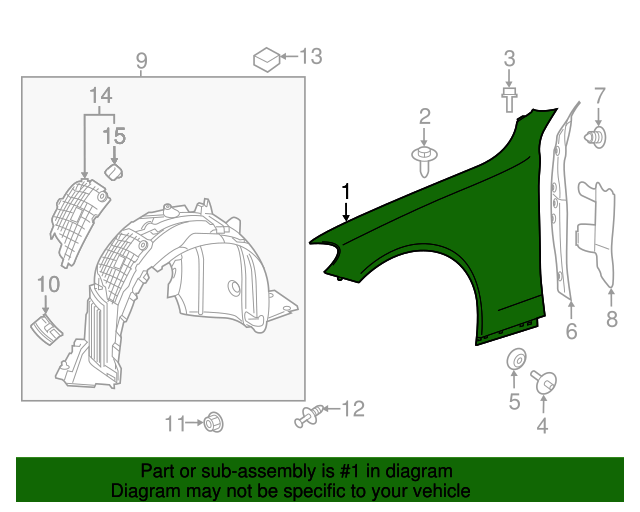 205-880-42-01 - Fender 2017-2019 Mercedes-Benz | Mercedes-Benz USA Parts