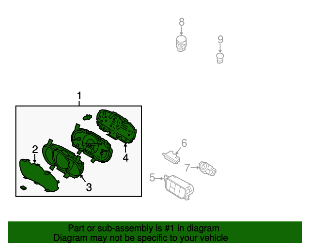 94011-C6191 - Cluster Assembly 2017-2018 Kia Sorento | Kia.Parts Store
