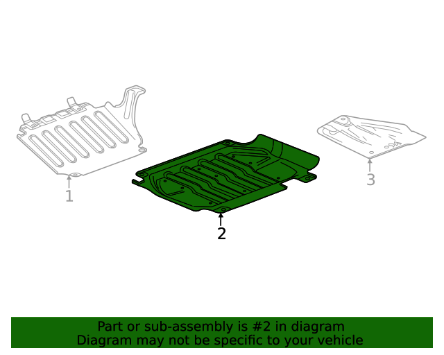 2021-2024 GM Underbody Skid Shield 84623057 GM | GMPartsDirect.com