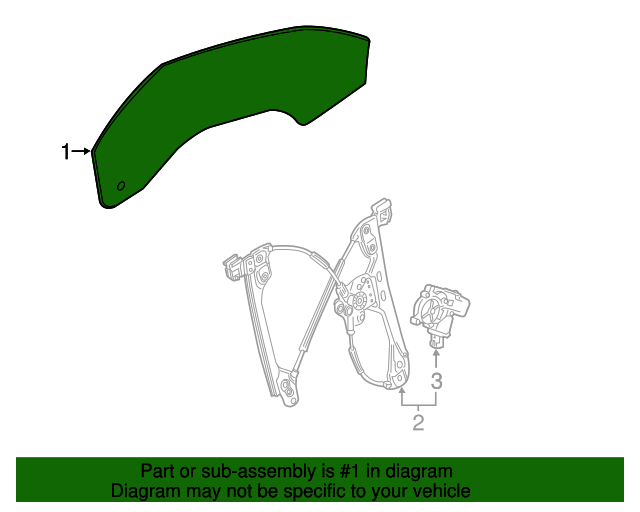 2016-2023 Chevrolet Camaro Front Passenger Side Door Window 84053542 GM ...