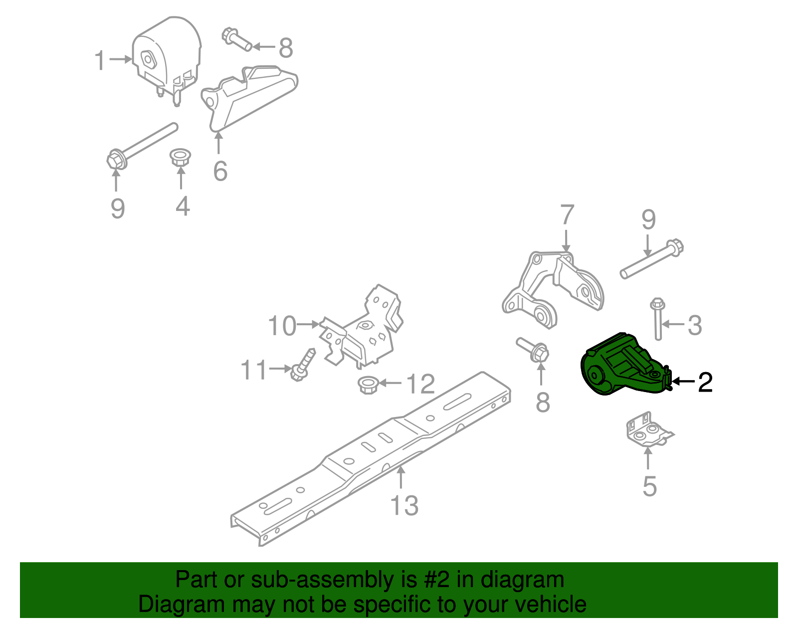 2017-2020 Ford F-150 Motor Mount - Driver's Side (LH) HL3Z-6038-A ...