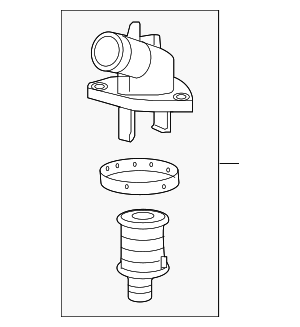 19474058 - Water Pump Outlet Assembly with Thermostat Old PN 12674639 ...