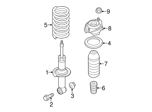 2012-2017 Subaru Strut Nut 902350032 | Subaru Parts Store