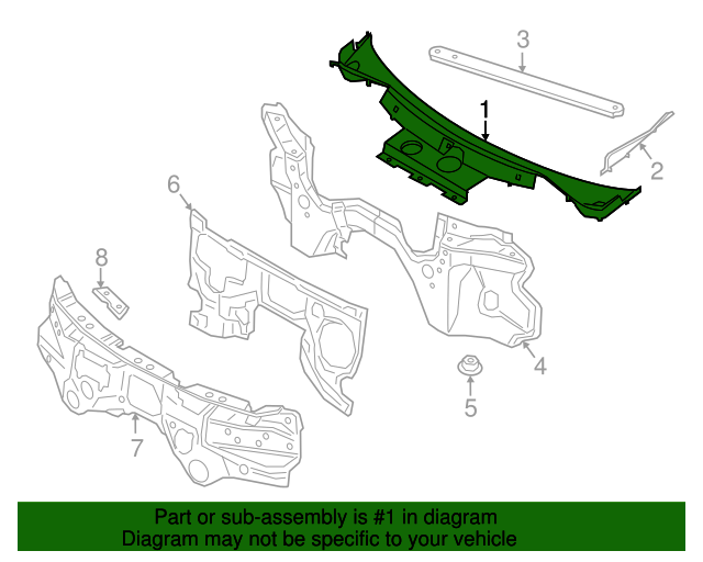 Genuine BMW 51-71-7-387-571 | Cowl Grille | FREE Shipping on Most ...
