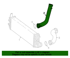 447-528-04-82 - Inter-Cooler Hose - 2016-2023 Mercedes-Benz Metris ...