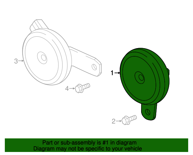 38100-TLA-A01 - Horn Assembly (Low) - 2017-2020 Honda | Honda Factory Parts