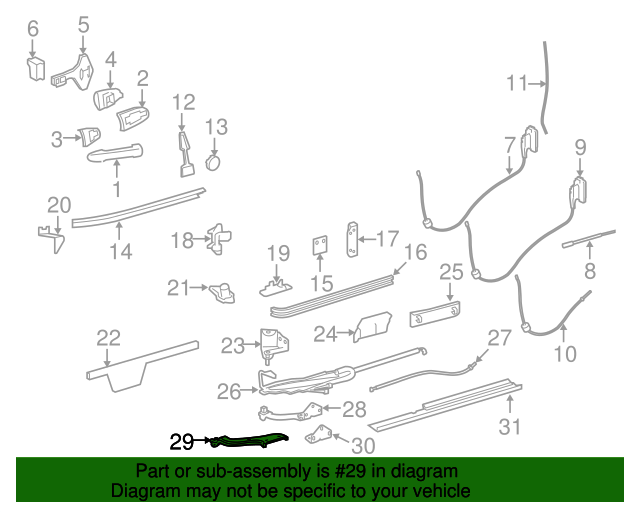 2010-2013 Mercedes-Benz Sliding Door Roller 000-763-01-47 | MB Parts Store