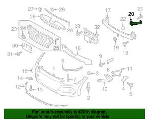 2017-2020 Hyundai Elantra Reinforcement 64128-F2000 | OEM Parts Online