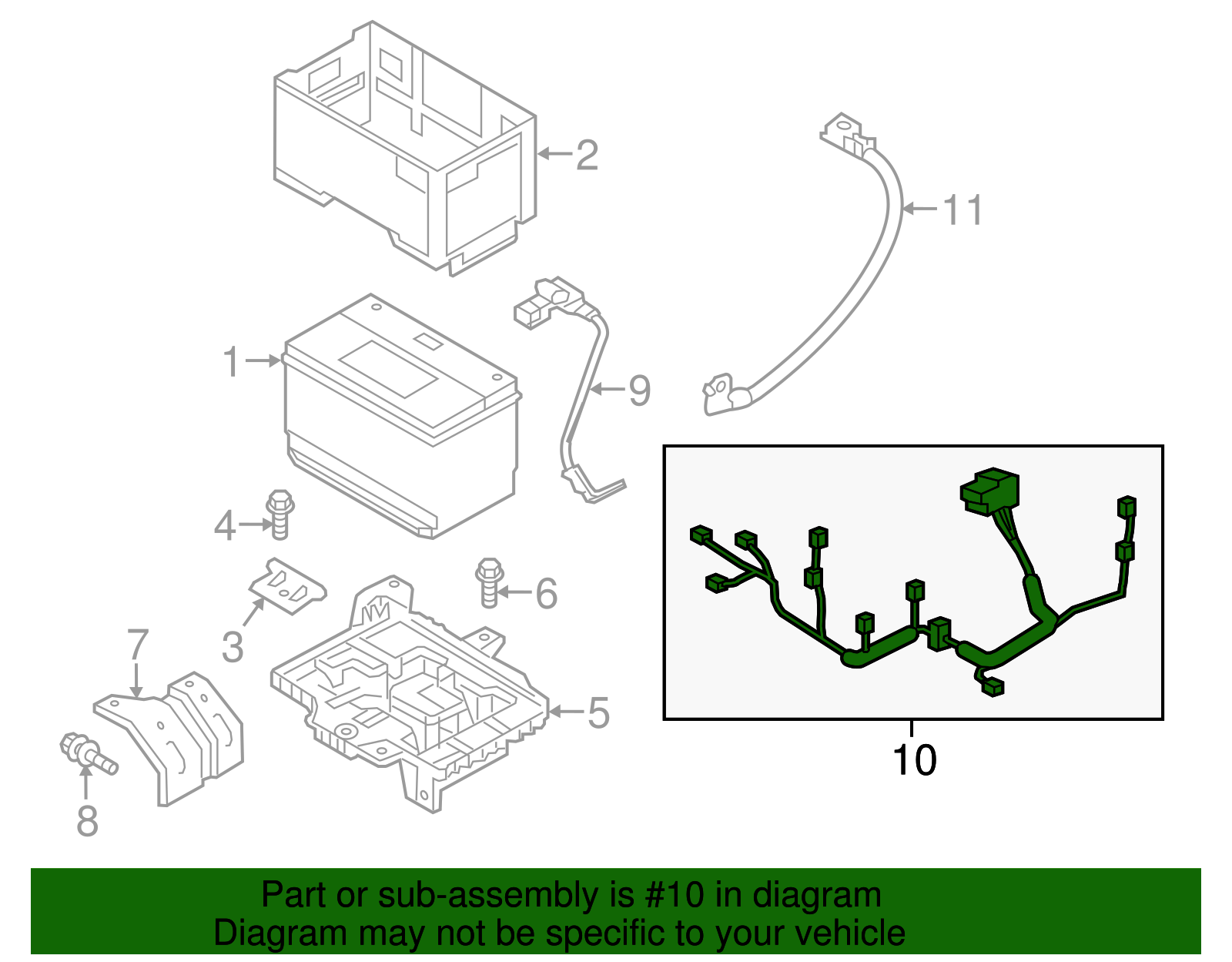 91850-B8420 - Battery Cable 2013-2015 Hyundai Santa Fe | AutoNation Parts