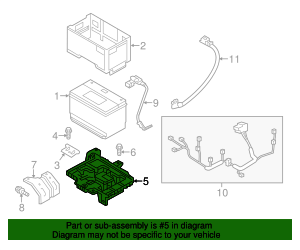 Genuine Battery Tray for 2013-2016 Hyundai | Part# 37150-2W000 ...