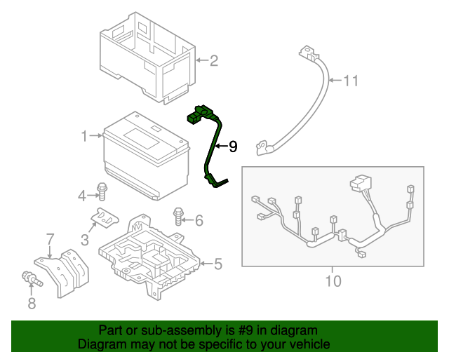37180-2W000 - Negative Cable 2013-2016 Hyundai | AutoNationParts.com