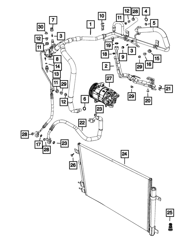 2015-2025 Mopar A/C Line Valve Core 68298112AA | Mopar eStore