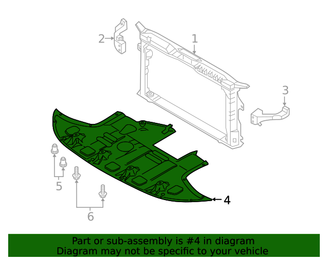 Genuine OEM Under Cover Part# 29110-K9000 Fits 2019-2022 Hyundai ...