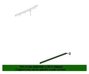 2014-2019 GM Primed Rear Driver Side Door Molding 22775447 GM ...