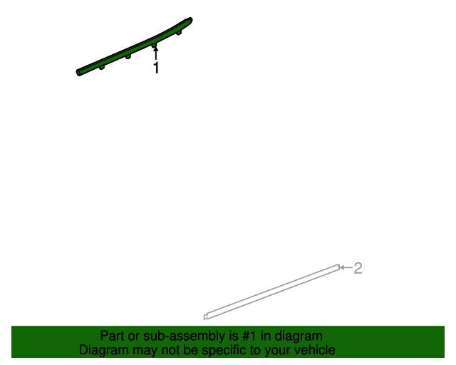 2014-2019 GM Rear Passenger Side Door Window Belt Reveal Molding ...