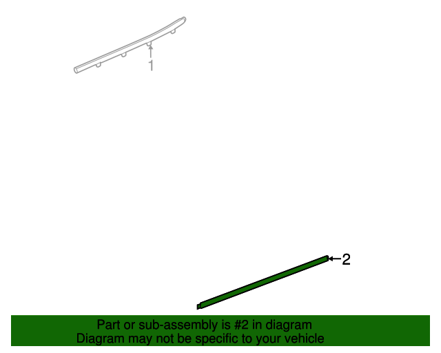 2014-2020 GM Body Side Molding 22775449 | TascaParts.com