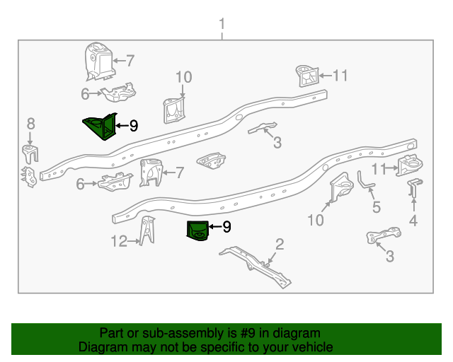 2008-2021 Toyota Land Cruiser Cab Mount Bracket 51704-60090 | Toyota ...