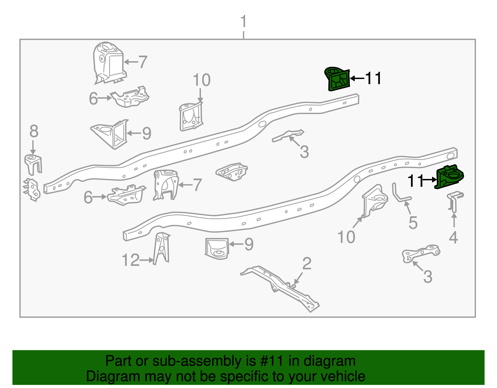 2008-2021 Toyota Land Cruiser Cab Mount Bracket 51705-60160 | Toyota ...