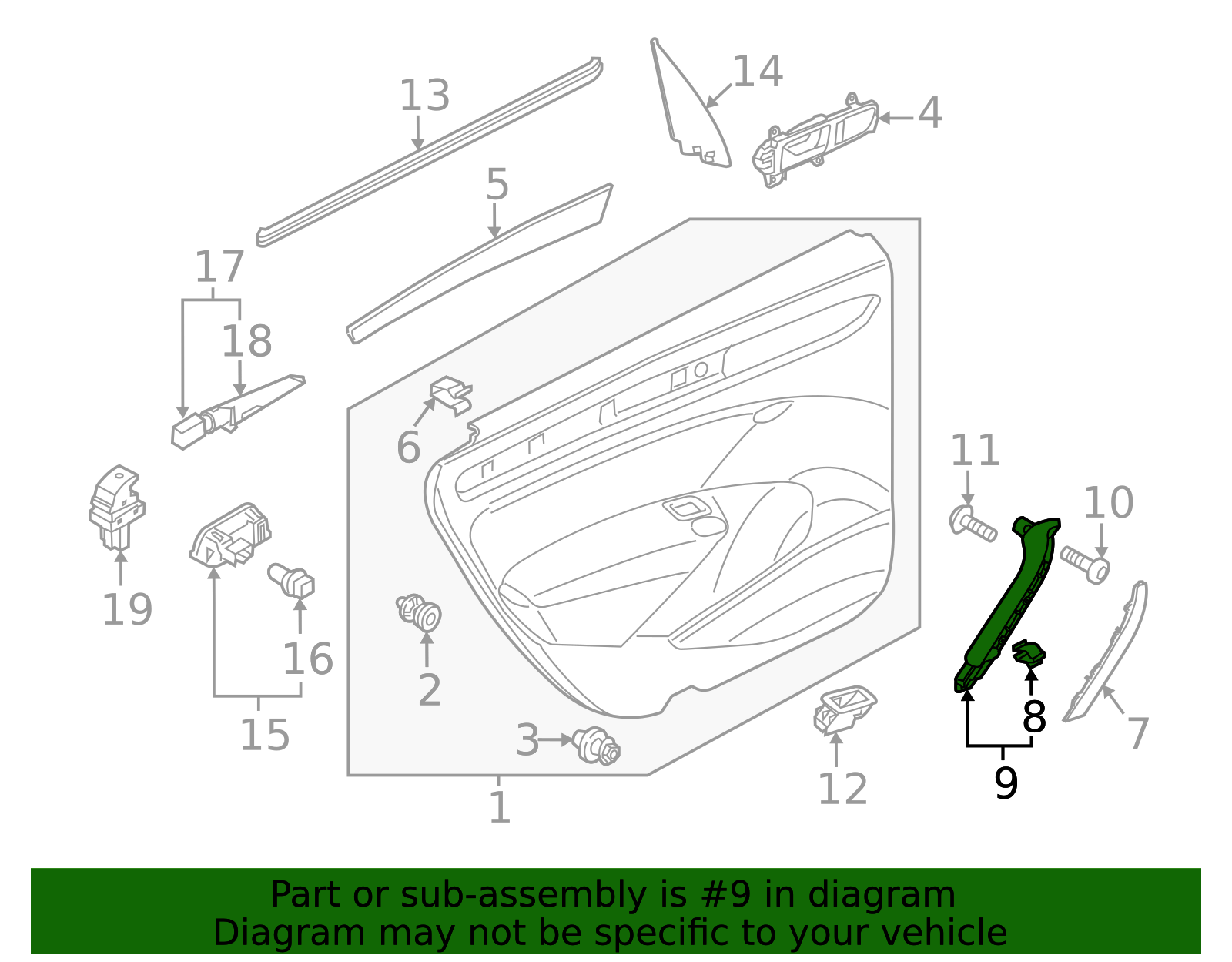 2020-2022 Volkswagen Passat Pull Handle 561-868-188-D-UVC | OEM VW ...