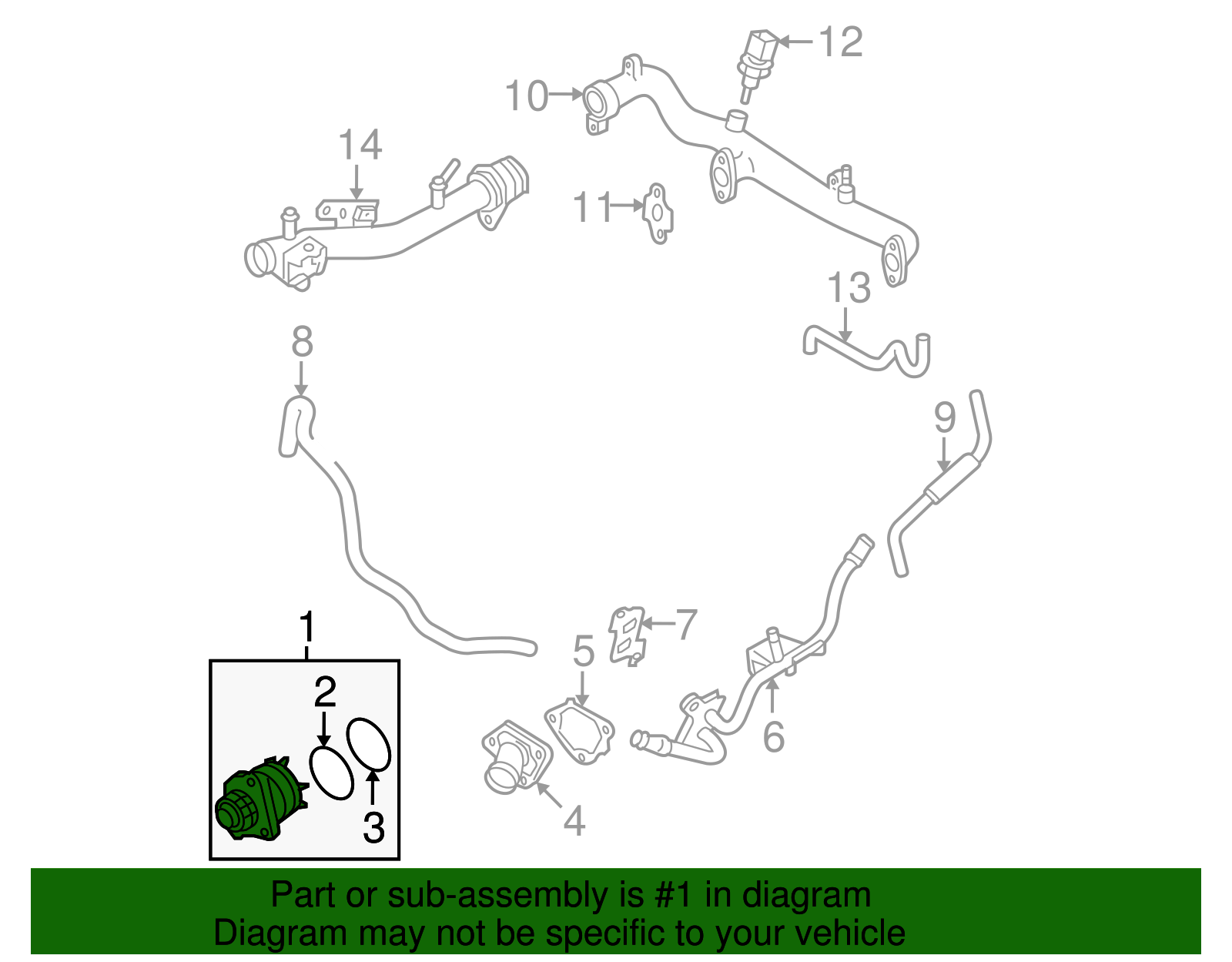 2002-2021 Nissan Water Pump B1010-7Y01A | Nissan Parts Central